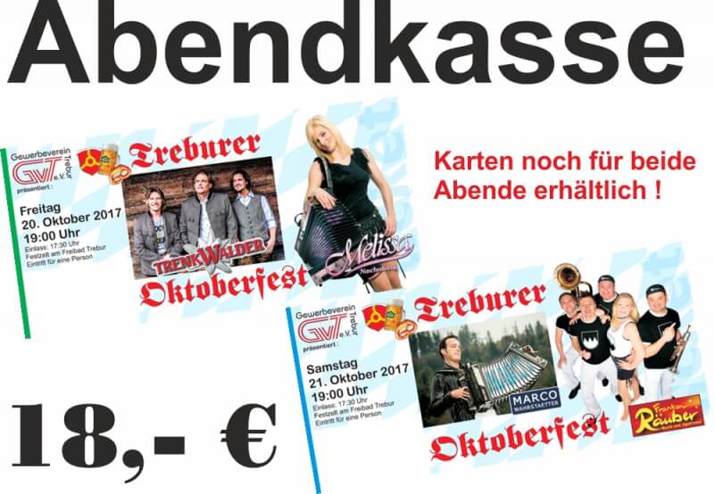 Abendkasse Trebur Oktoberfest - Gewerbeverein Trebur